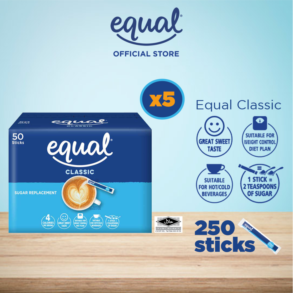 [Bundle of 5] EQUAL CLASSIC 50 sticks, 0 Calorie Sweetener Sticks ...