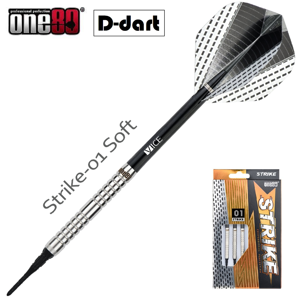 ONE80 SOFT TIP DART - 20G HAND MADE CLASSIC HD 80% TUNGSTEN STRIKE 01 ...