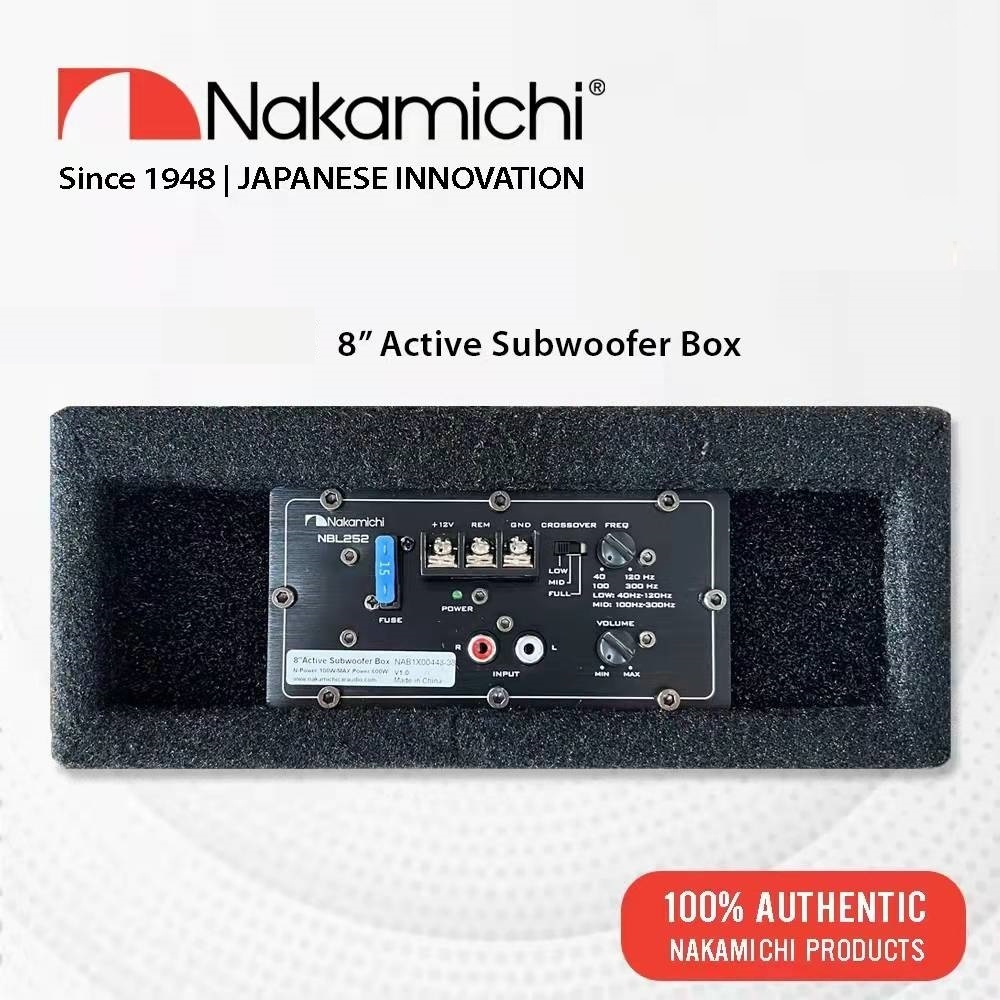 Nakamichi NBL252 - 8" Active Subwoofer Box | Car Subwoofer Box | Subwoofer Box Kereta | Car ...