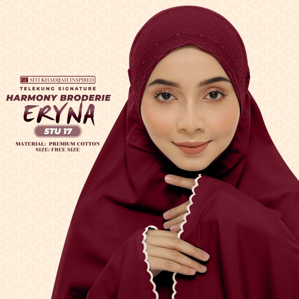 Telekung Harmony Broderie Eryna Collection Free Paper bag | Shopee Malaysia