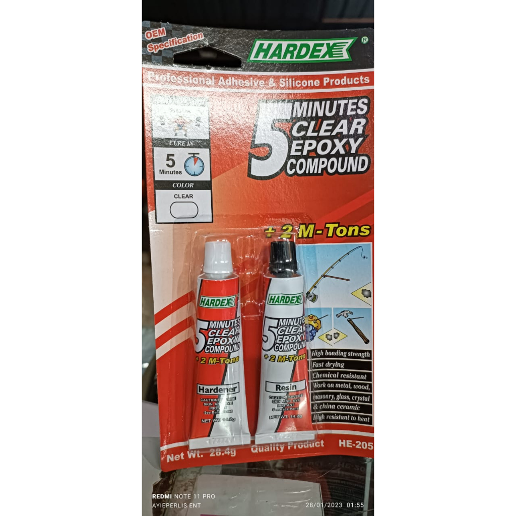 5 minutes clear epoxy compound/ gum +2M- tons | Shopee Malaysia