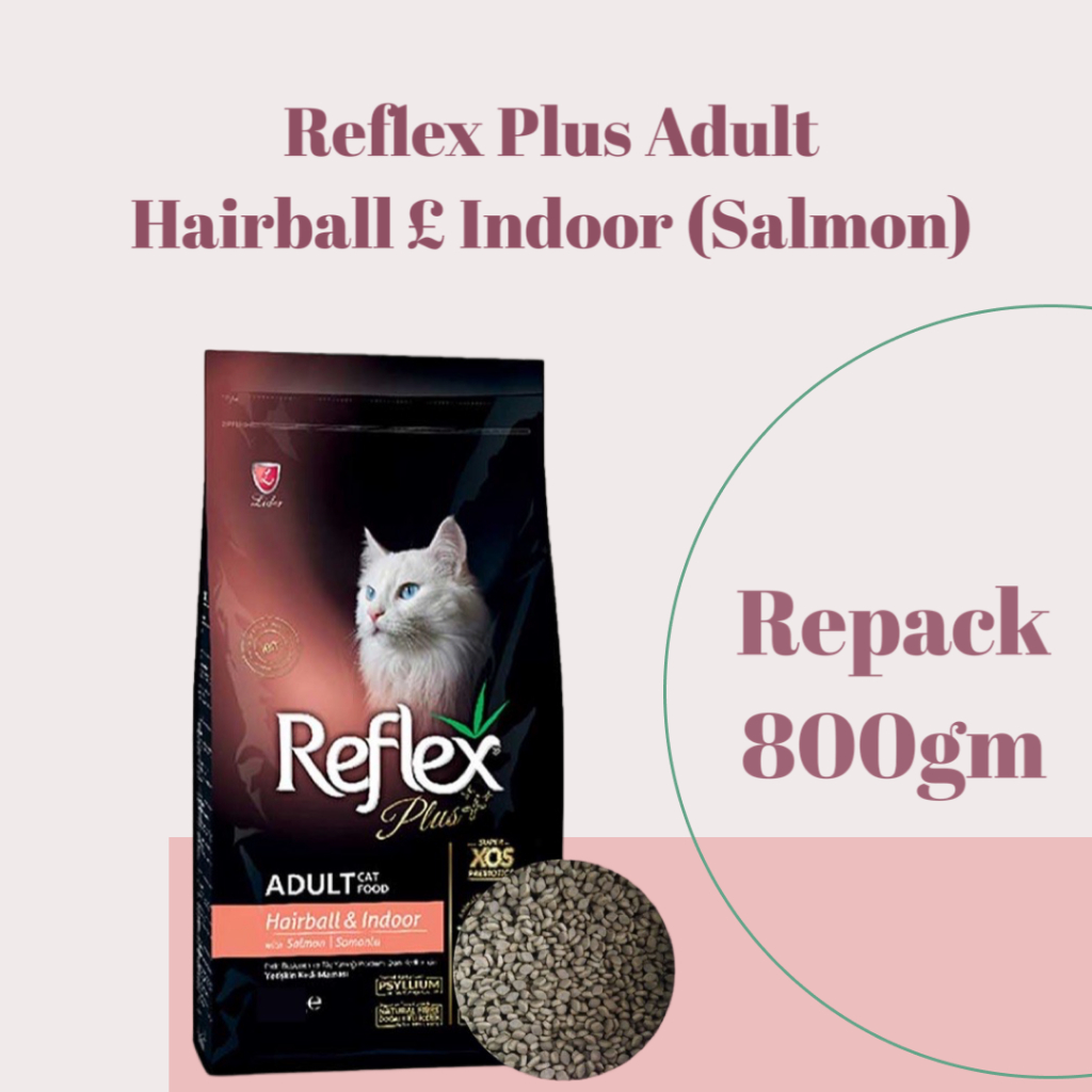 Original Reflex Plus Premium Cat Food Repack 800GM (Kitten Adult Salmon ...