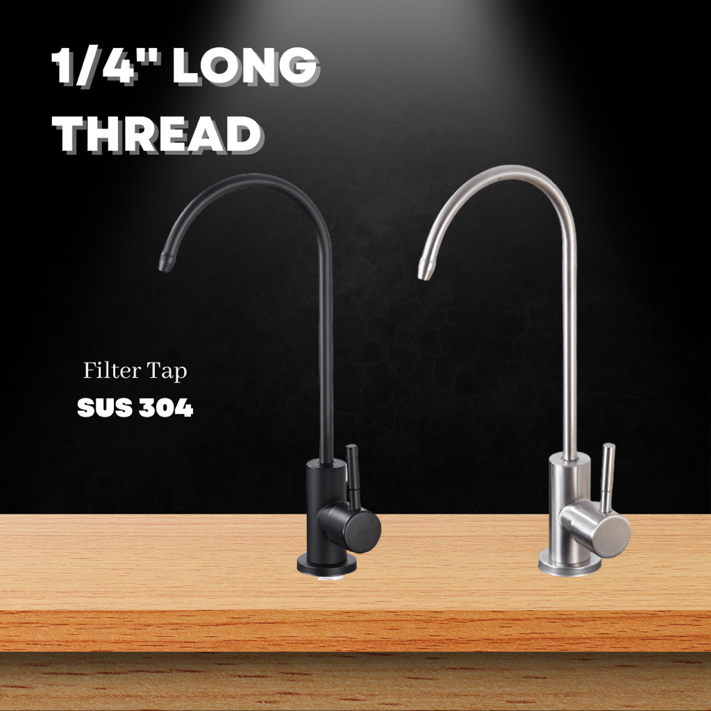 HOMS 1/4" SUS 304 Kitchen Water Filter Faucet Tap Water Filtration ...