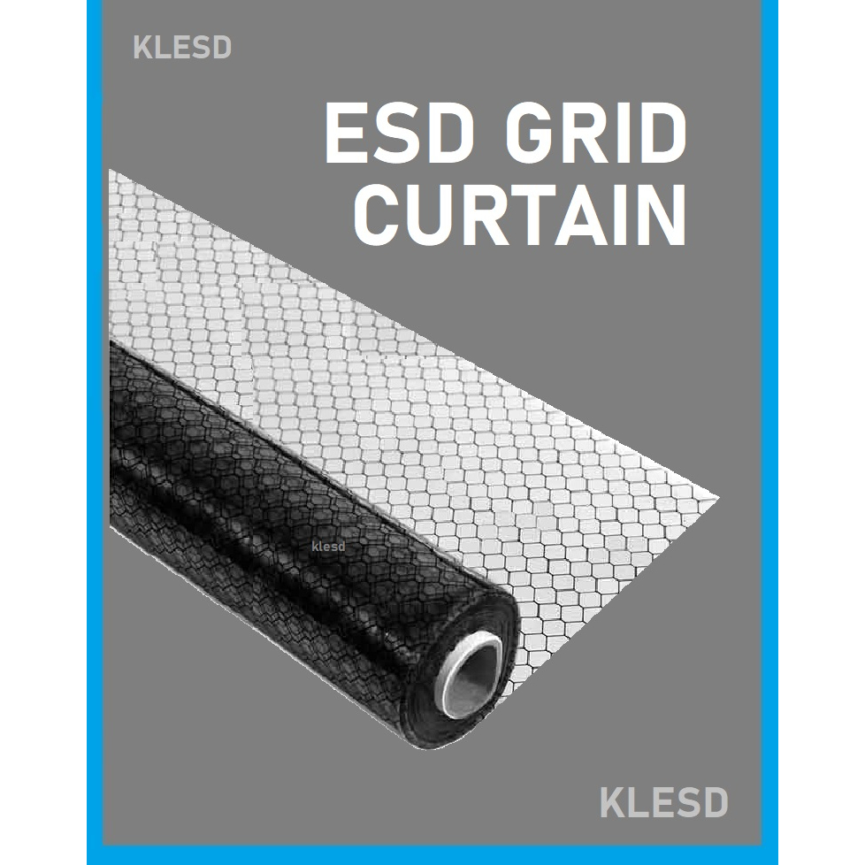 ESD Grid PVC Sheet Anti Static curtain With Real Conductive Carbon ...