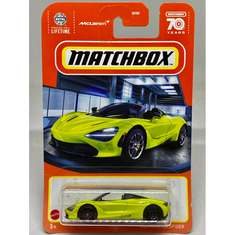 MBX Matchbox MCLAREN 720 SPIDER Metallic Lemon Green 720s Racing Sports ...