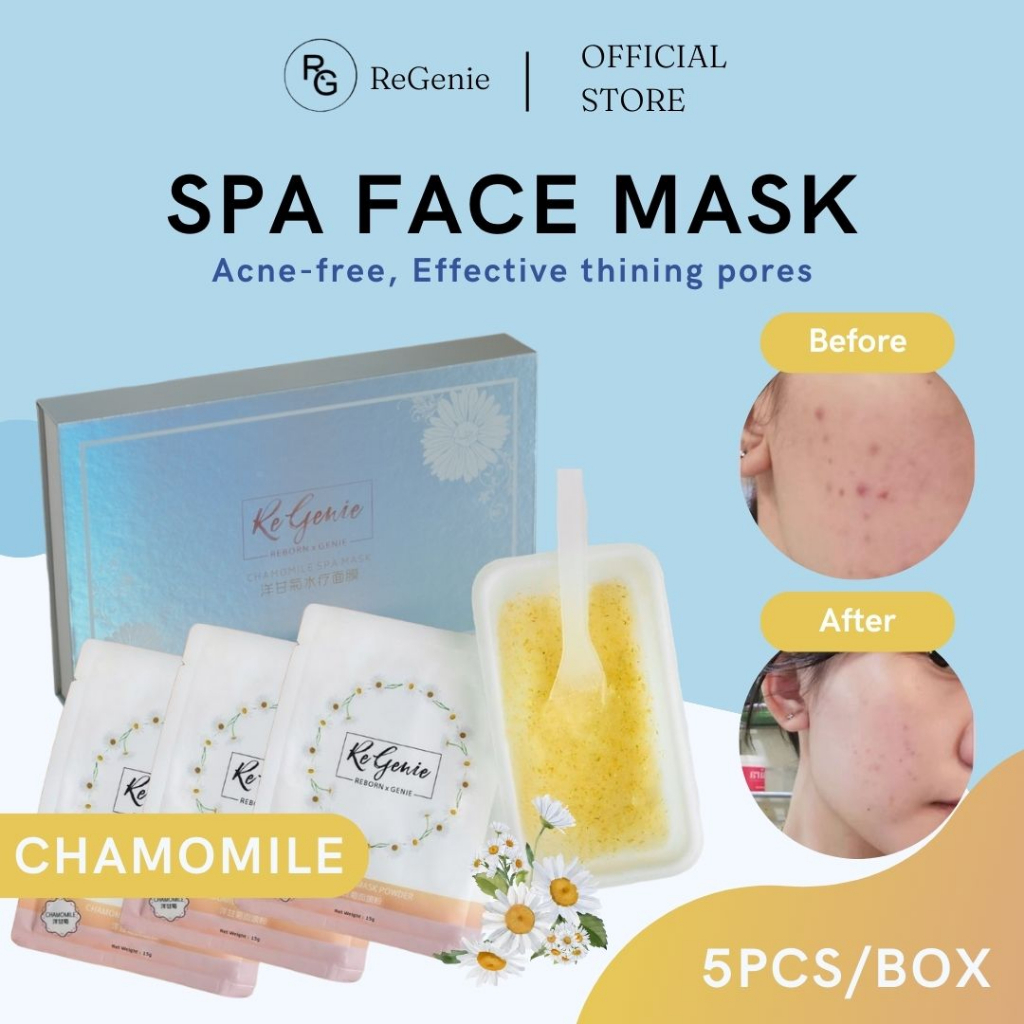 ReGenie Facial Spa Mask - Chamomile 洋甘菊肌肤管理面膜 （敏感性/易生痘痘问题/油性/抗痘痘） | Shopee Malaysia