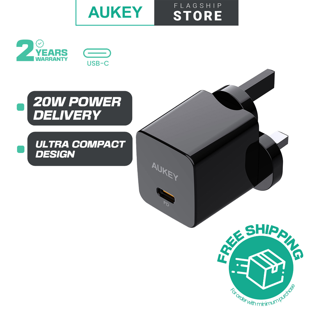 AUKEY PA-Y20S Minima 20W PD USB C Fast Charging Charger | Shopee Malaysia