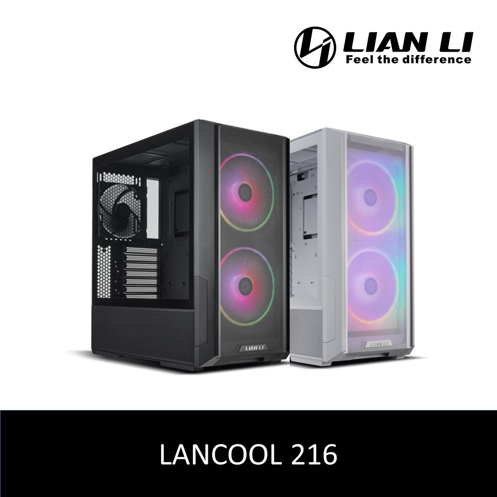 LIAN LI LANCOOL 216 MID TOWER CHASSIS ( BLACK / WHITE ) | Shopee Malaysia