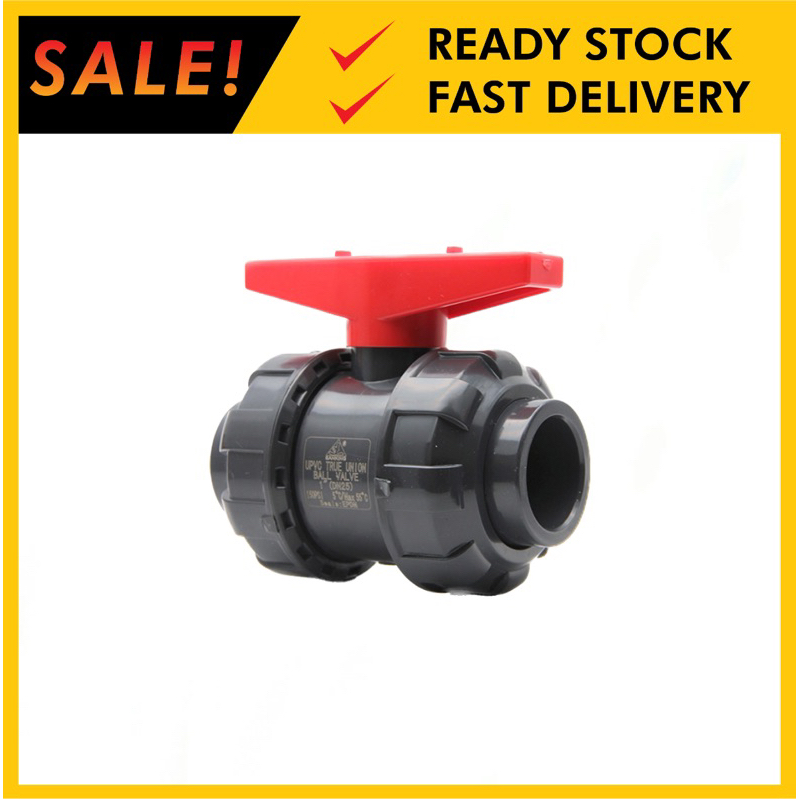 PVC Ball Valve Double Union Socket End 1/2” - 2” 15mm - 50mm | Shopee ...