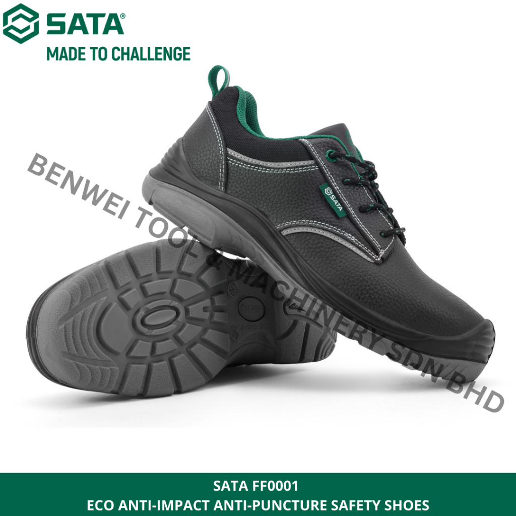 SATA FF0001 BASIC MULTIFUNCTIONAL SAFETY SHOES (BLACK) / STEEL TOE ...