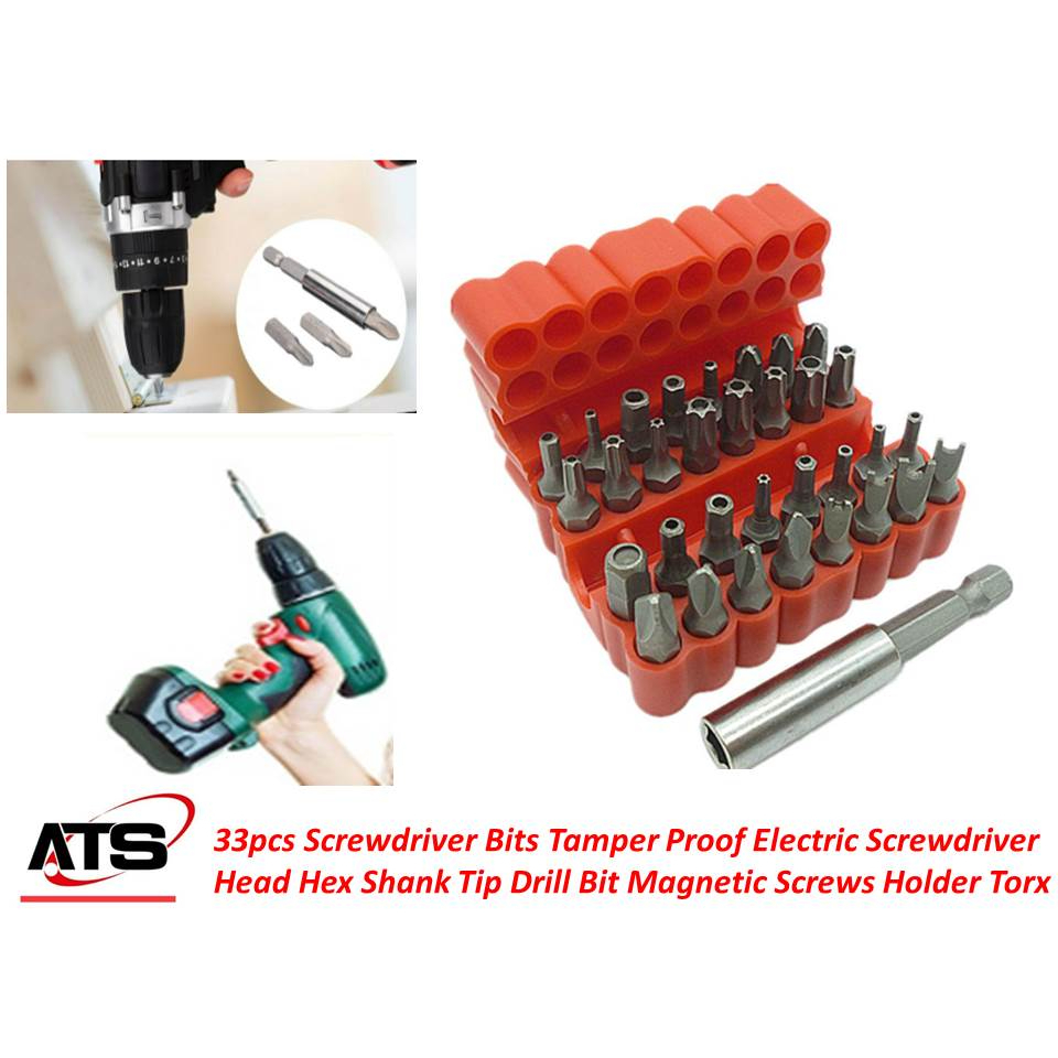 33pcs Star Hex Key Torque Tamperproof 1/4" 6.35mm Screwdriver Allen Key ...