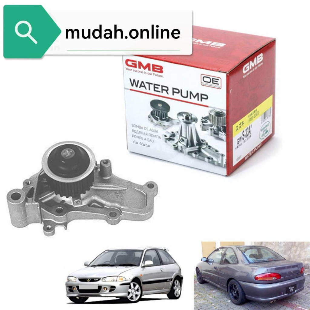 GMB WATER PUMP PROTON WIRA SATRIA GTi PUTRA 1.6 1.8 SOHC DOHC (GWM-47A ...