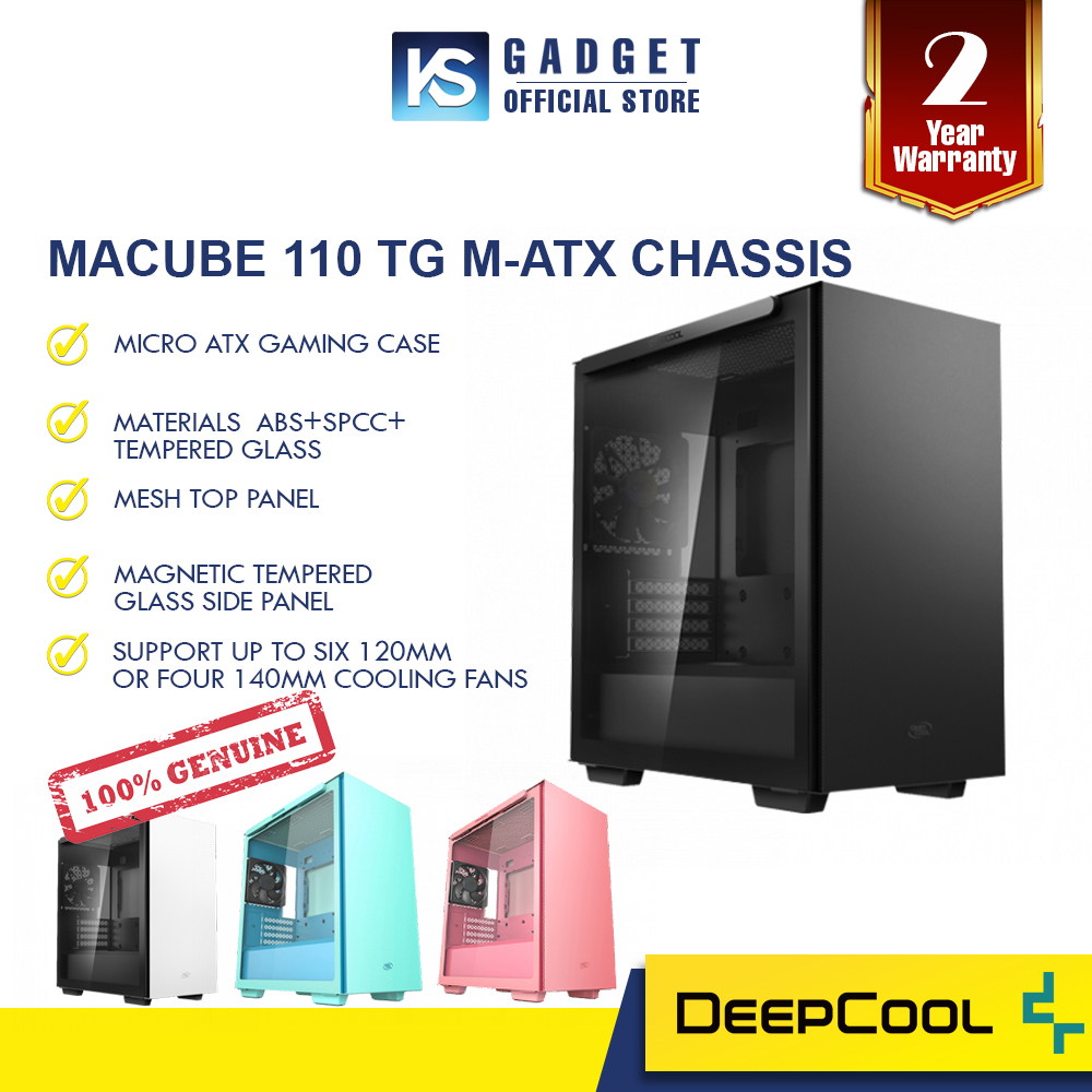 [READY STOCK] DEEPCOOL MACUBE 110 TG M-ATX CHASSIS ( BLACK / WHITE ...