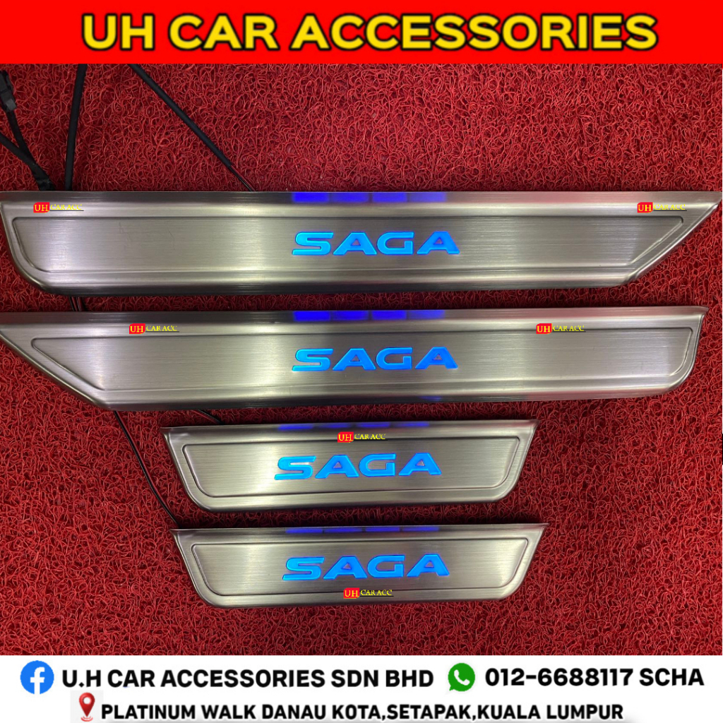 PROTON SAGA VVT 2016-2019 SIDE SILL PLATE LED DOOR STEP | Shopee Malaysia