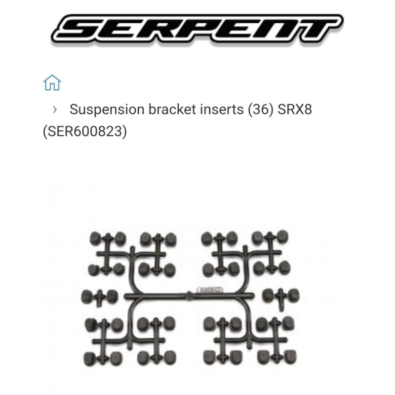 Serpent Suspension bracket inserts (36) SRX8 (SER600823) | Shopee Malaysia