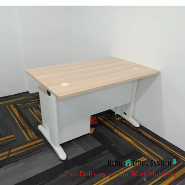 4 Feet Rectangular Shape Office Table With J Metal Leg - Home & Office ...