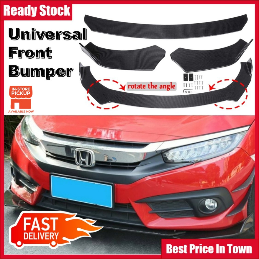 Universal FRONT BUMPER DIFFUSER Lip Can Fit All Car WIRA SAGA PERSONA ...