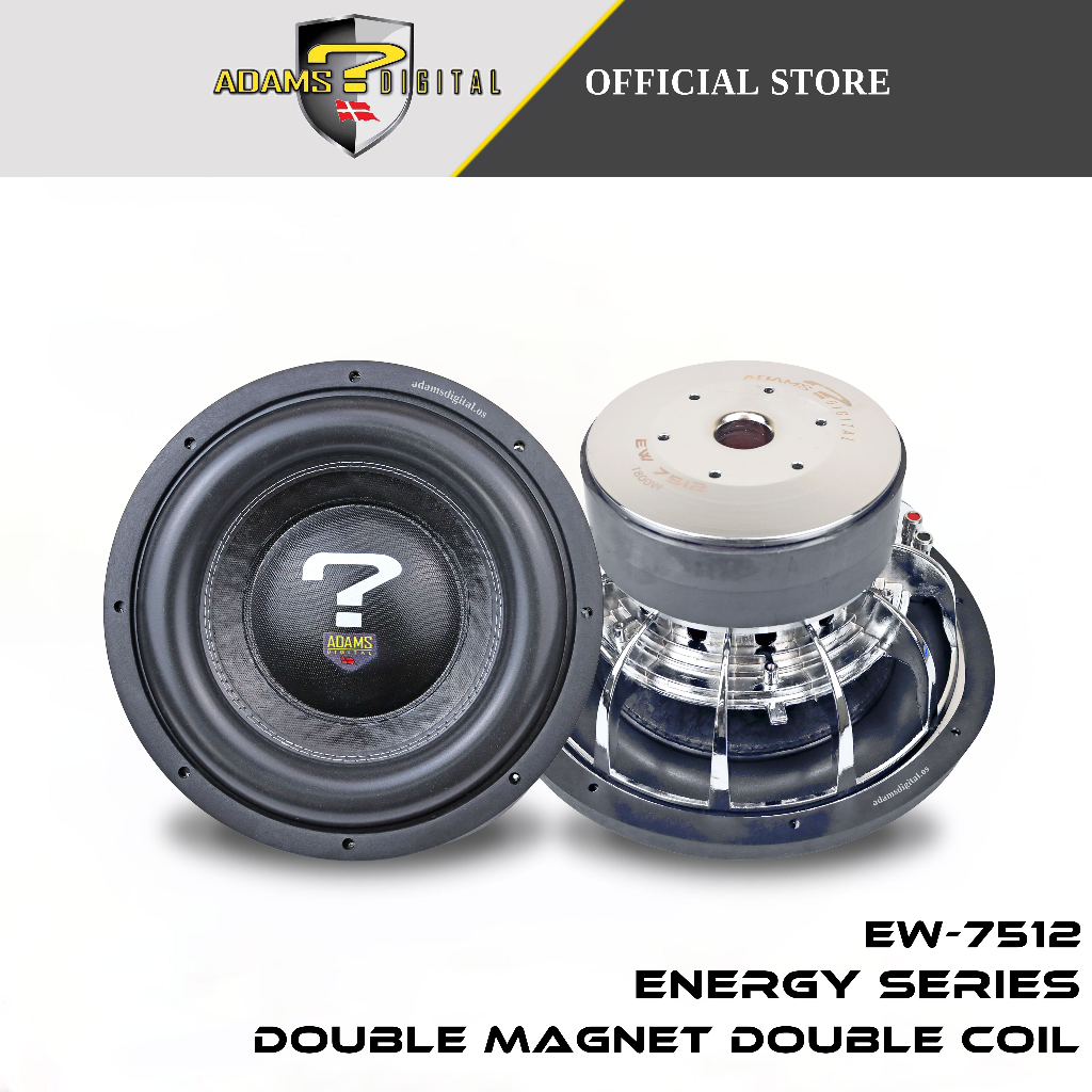 Adams Digital 12"Inch Double Magnet Double Coil Woofer 1800W EW-7512 ...