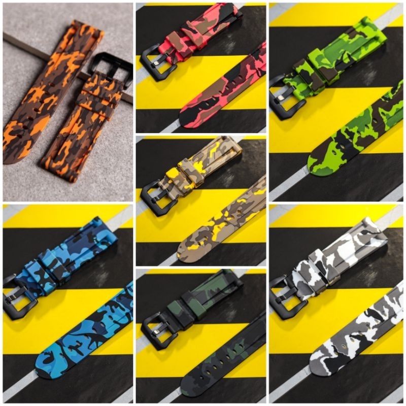 Tomaz 24mm Rubber Camo Watch Strap : TS6-24 / Tali Jam Camo Getah 24mm ...