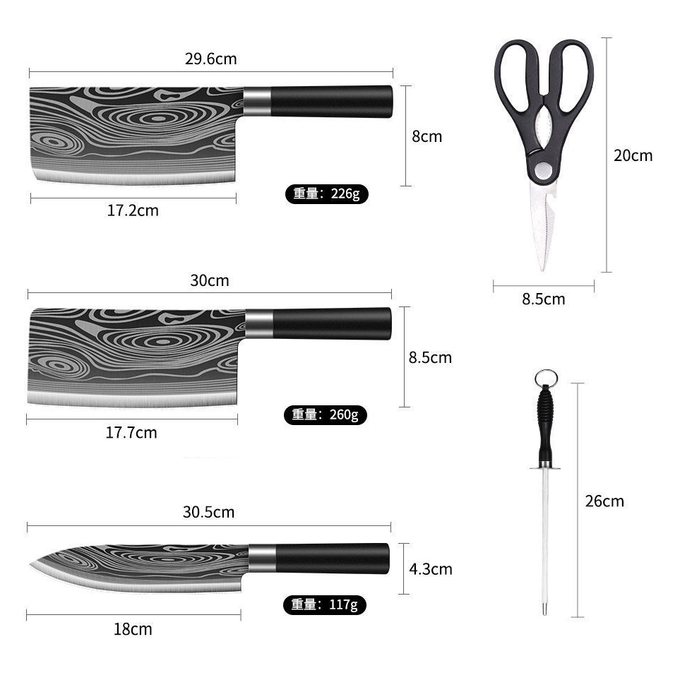 【Kitchen】Premium Kitchen Knife Kitchen Knives Utensils Pisau Viral Set ...