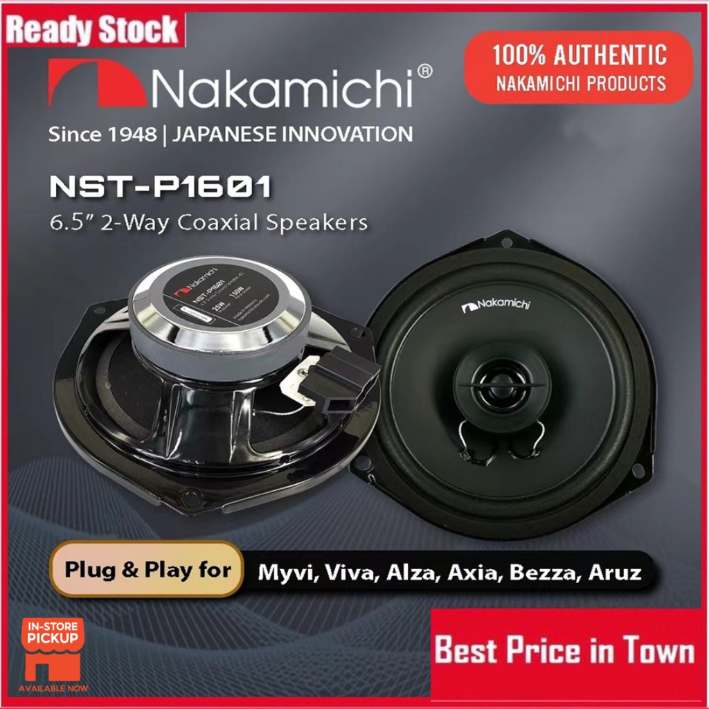 Nakamichi NST-P1601 6.5" 2-Way Coaxial Speaker | Plug and Play for Myvi ...