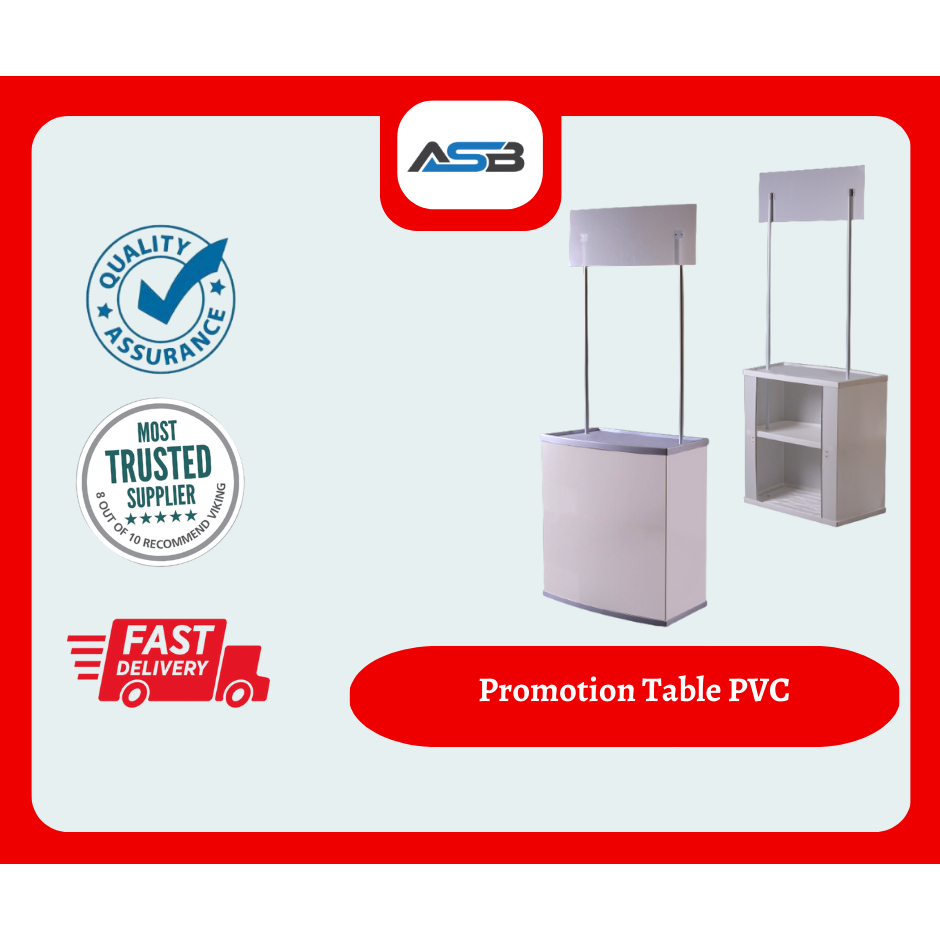 PVC Promotion Table, Sampling Booth,PVC Counter [TABLE-PVC(2)] | Shopee ...