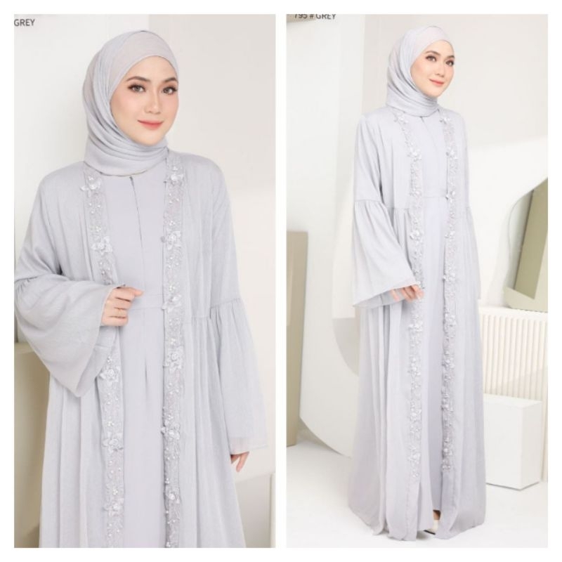 New Set Medina Abaya Cardigan. 795 Ironless Shimmer Jubah Cardigan ...