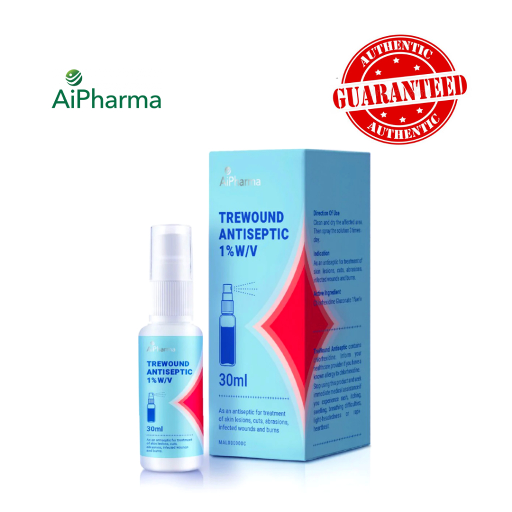 AiPharma Trewound Antiseptic Spray 1% V/V (30ml) (Exp date: 05/2025 ...