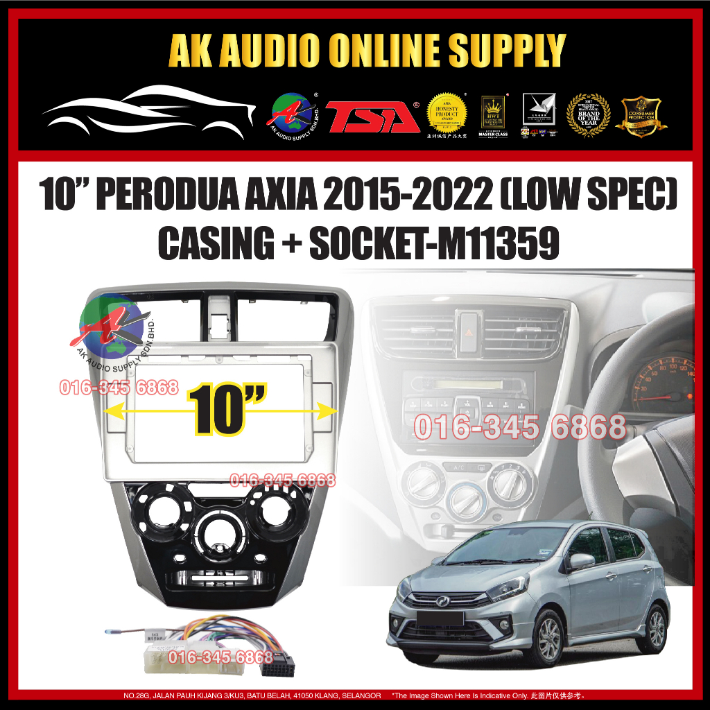 Perodua Axia 2015 - 2022 ( 2 Tone Low Spec ) Android player 10'' inch ...