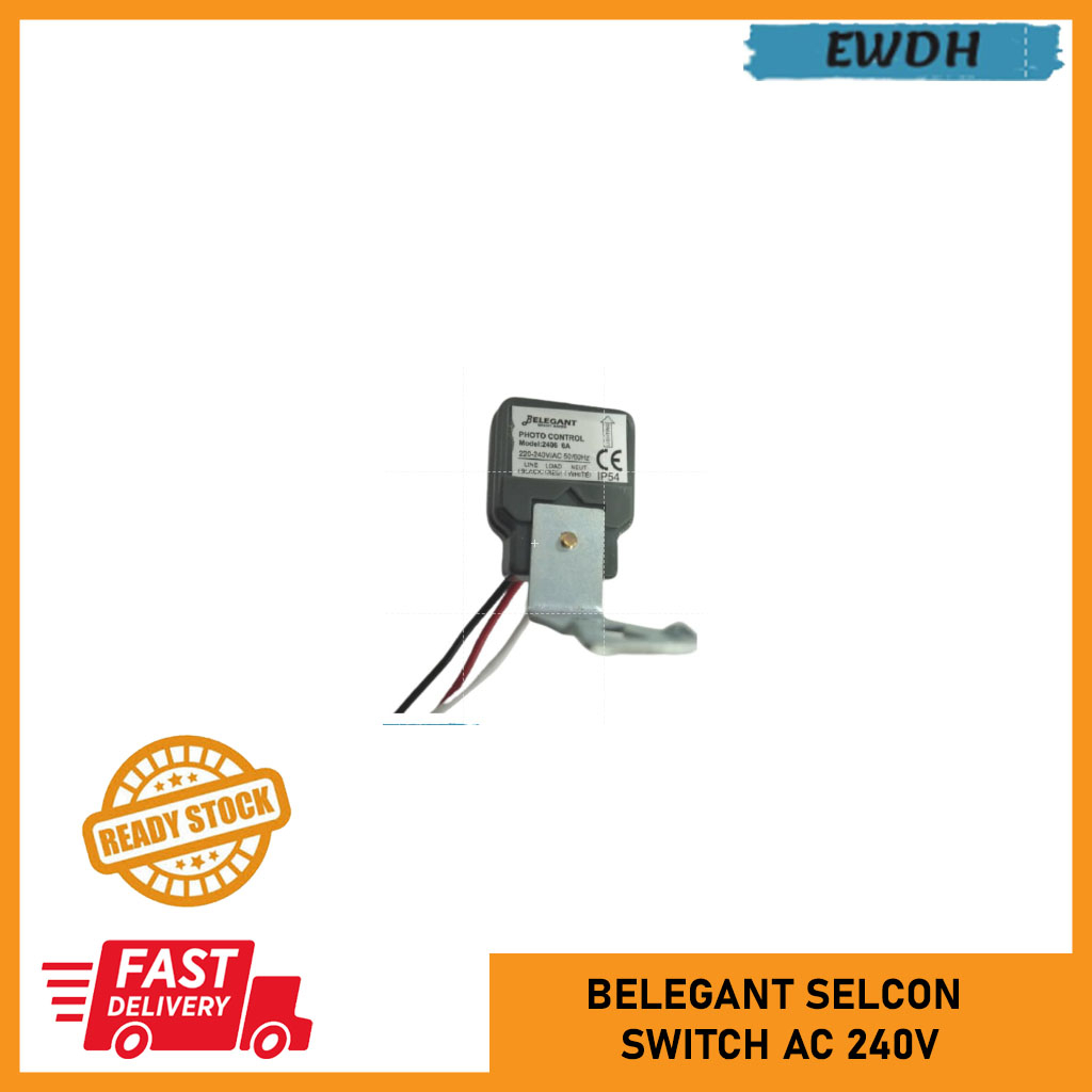 BELEGANT SELCON SWITCH AC 240V 6A PHOTOCELL SWITCH, DAY AND NIGHT ...