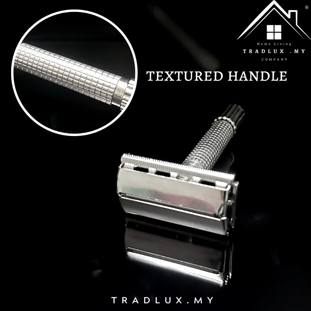 Polished Chrome Steel Safety Razor Shaver Men Shaving Men's Traditional ...
