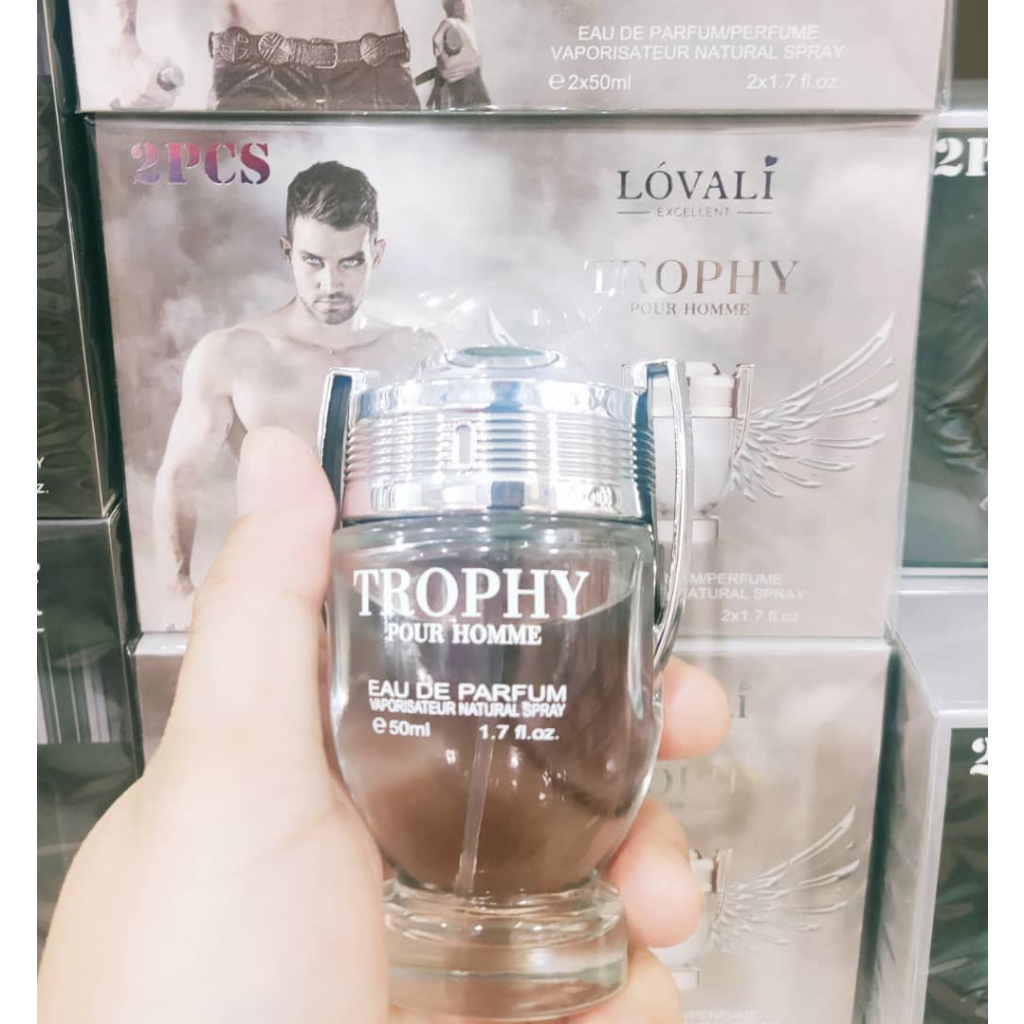 PERFUME TROPHY POUR HOMME EDP 2X50ML FOR MEN | Shopee Malaysia