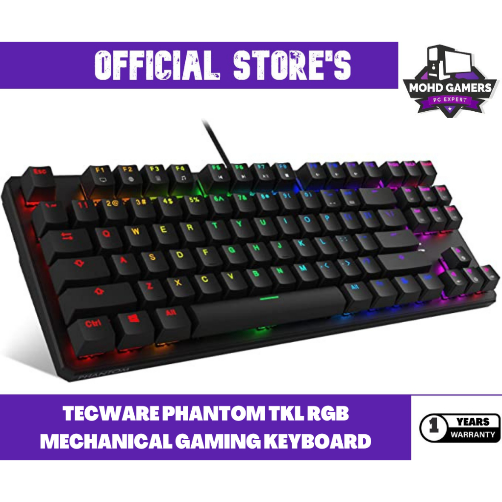 TECWARE PHANTOM TKL RGB MECHANICAL GAMING KEYBOARD | Shopee Malaysia