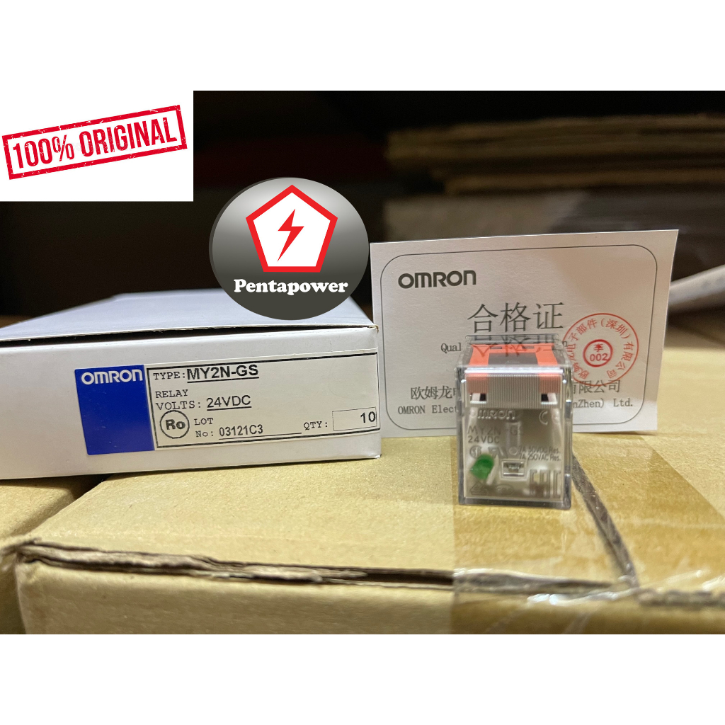 OMRON MY2N-GS RELAY MY2N 24VDC 8Pins with LED | Shopee Malaysia