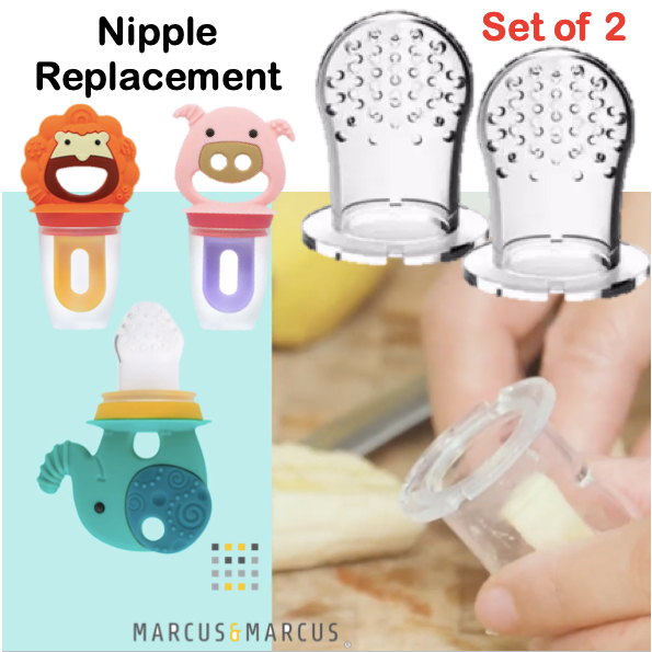 Marcus & Marcus Silicone Self Feeder Nipple Replacement Set (2pcs ...