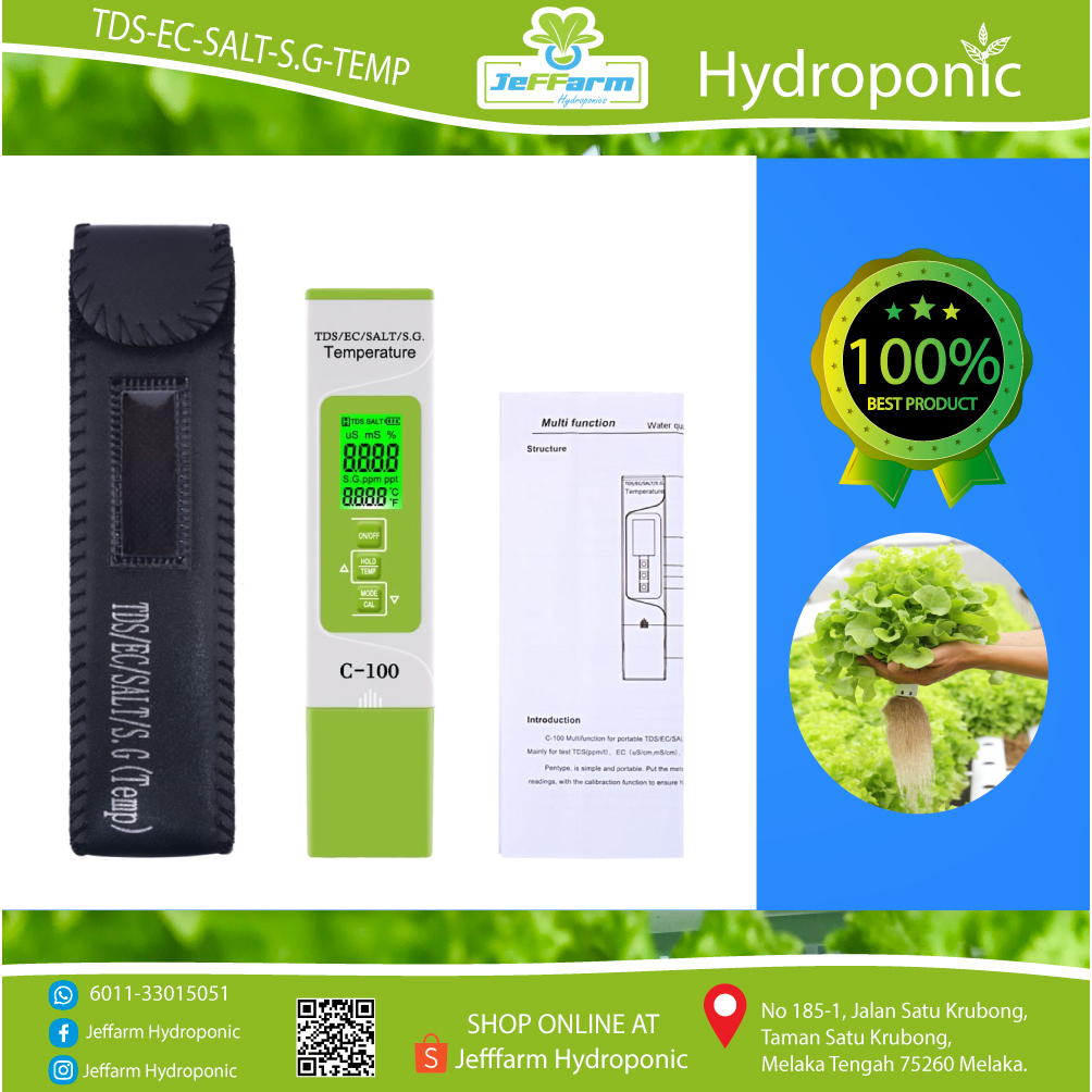 EC METER DIGITAL WITH LED | TDS | SALT | S.G | TEMPERATURE ...