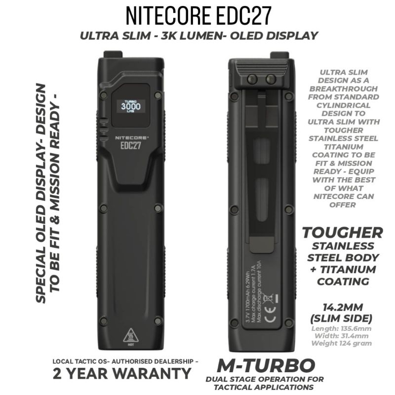 NITECORE EDC27 UHI - LATEST VERSION UPDATED- 100% ORIGINAL by NITECORE ...
