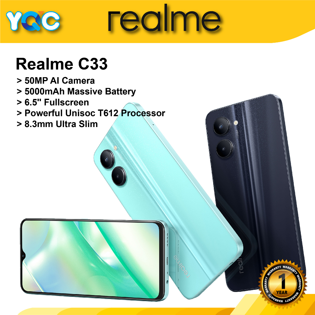 Realme C33 | 4+128GB | 50MP AI Camera | 5000 mAh Massive Battery | 16 ...