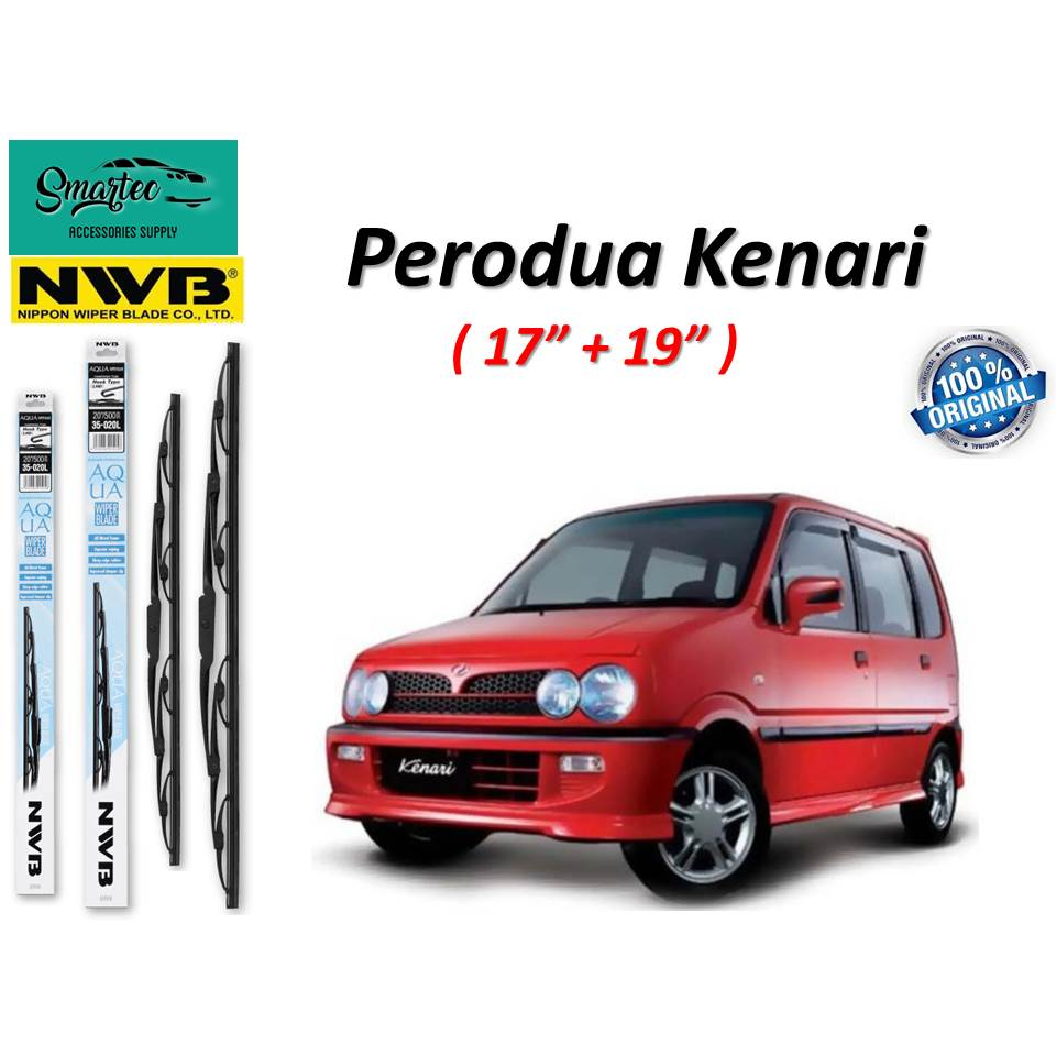 NWB Aqua Graphite Wiper Blade For Perodua Kenari ( 17" + 19" ) | Shopee Malaysia
