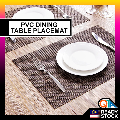PVC Dining Table Placemat Pot Plate Table Mat Heat Pad Alas Pinggan ...