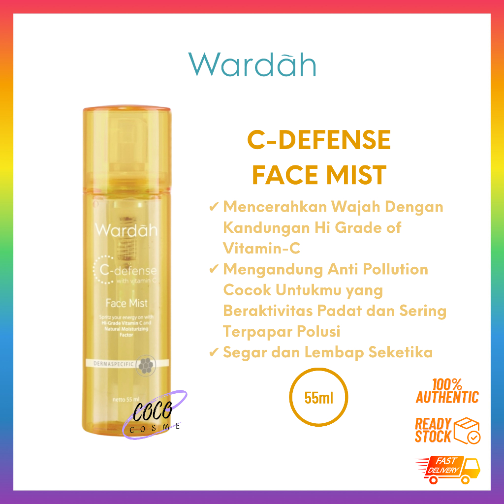 WARDAH C-Defense Face Mist 55ml | Shopee Malaysia