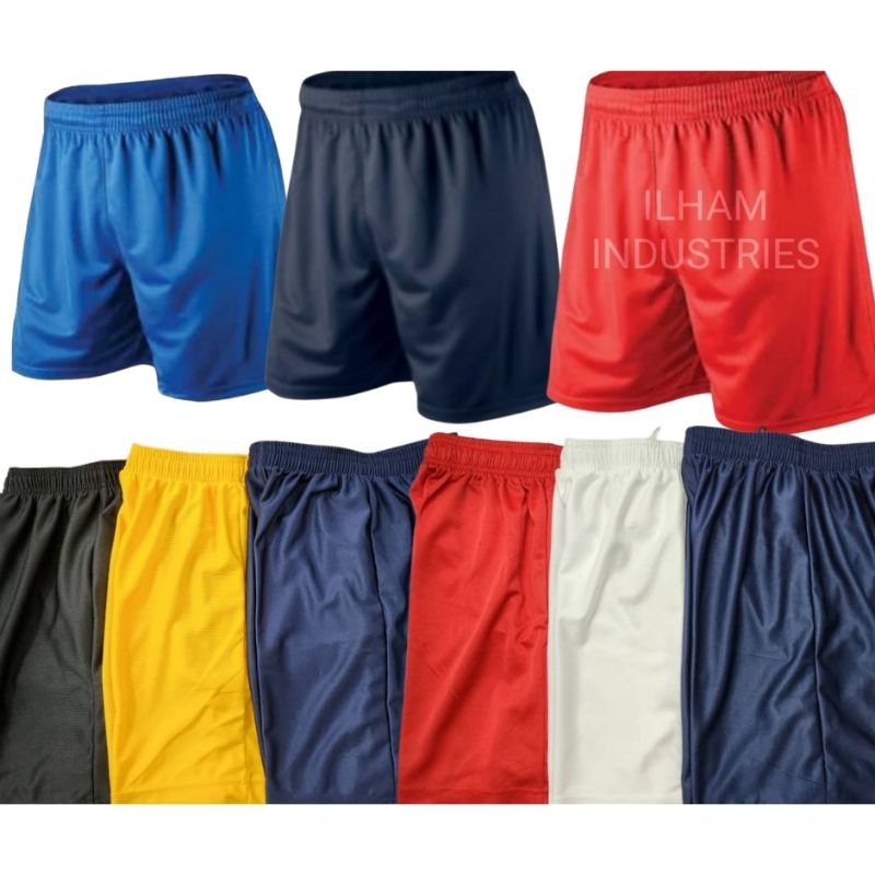 ILHAM [MICROFIBRE] SELUAR PENDEK BOLA SHORT PANTS BLACK SPORTS MEN ...