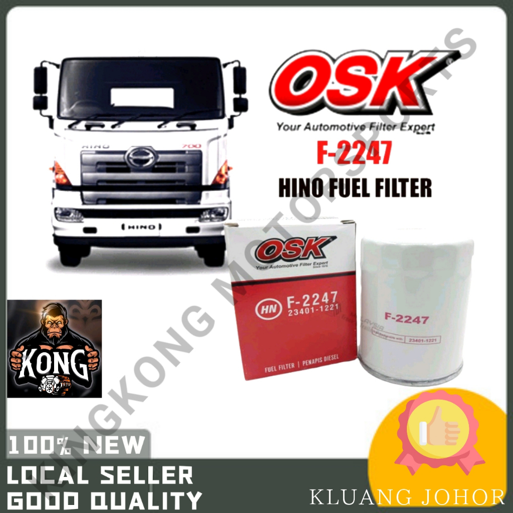 OSK DIESEL FUEL FILTER F-2247 HINO PROFIA 23401-1221 HINO TRUCK LORRY ...