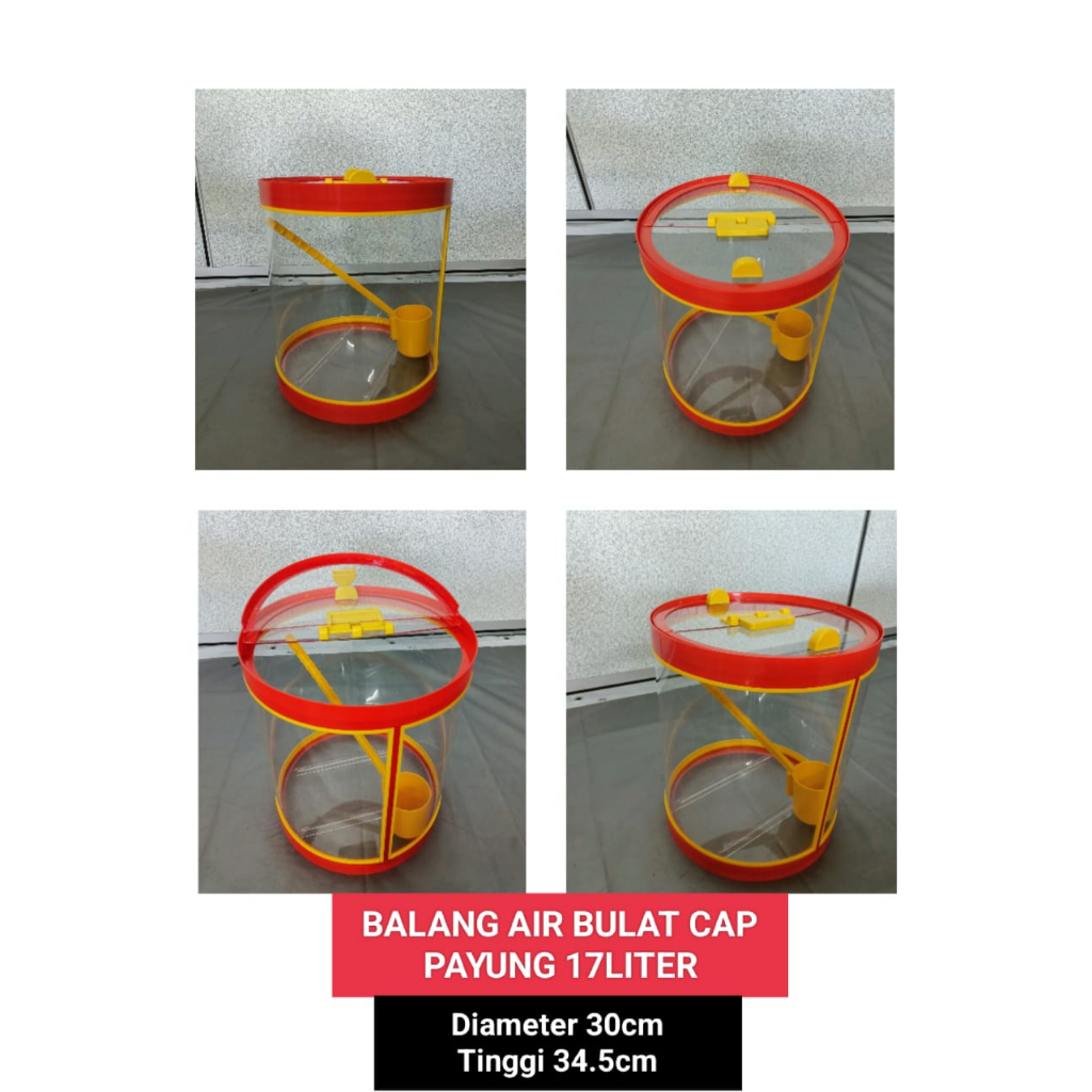 BALANG AIR BULAT 17 LITER, 18 LITER DAN 20 LITER CAP PAYUNG | Shopee ...