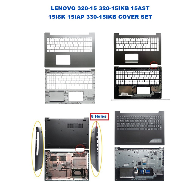 LENOVO IDEAPAD 320-15 320-15IKB 15AST 15ISK 15IAP 330-15IKB COVER SET ...