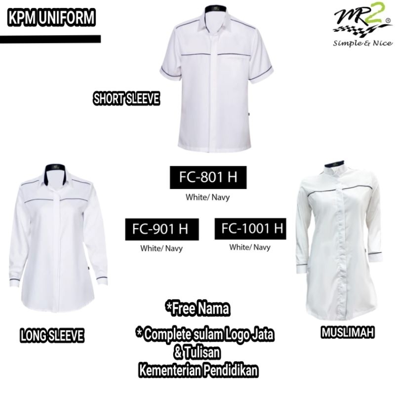 Baju Korporat( K P M Uniform) PolyCotton FC-801-H / FC-901-H / FC-1001 ...
