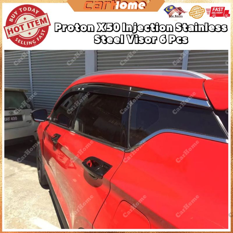 PROTON X50 Visor Suntikan Chrome / Injection Chrome Stainless Steel ...