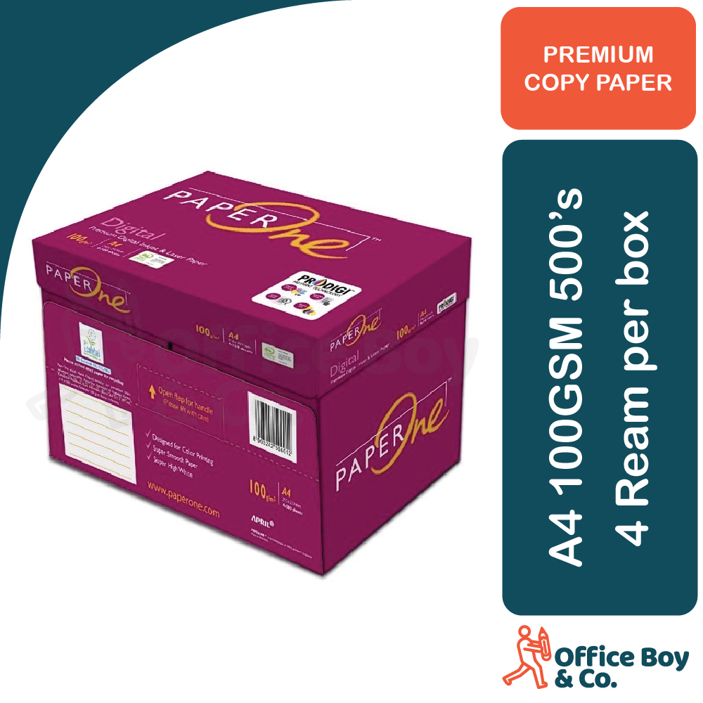 PaperOne A4 Digital Paper 100gsm 500 Sheets (1 Carton box 4 Ream ) A4 ...
