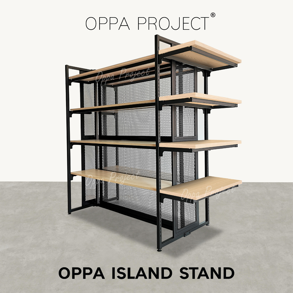 OPPA PROJECT Island Stand Middle Display Cabinet Supermarket Shelves ...