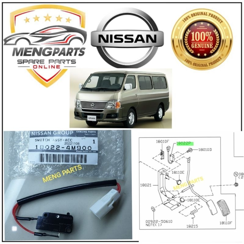 ORIGINAL NISSAN URVAN E25 ACCELERATION PADEL SENSOR SWITCH ,SENSOR ACC ...